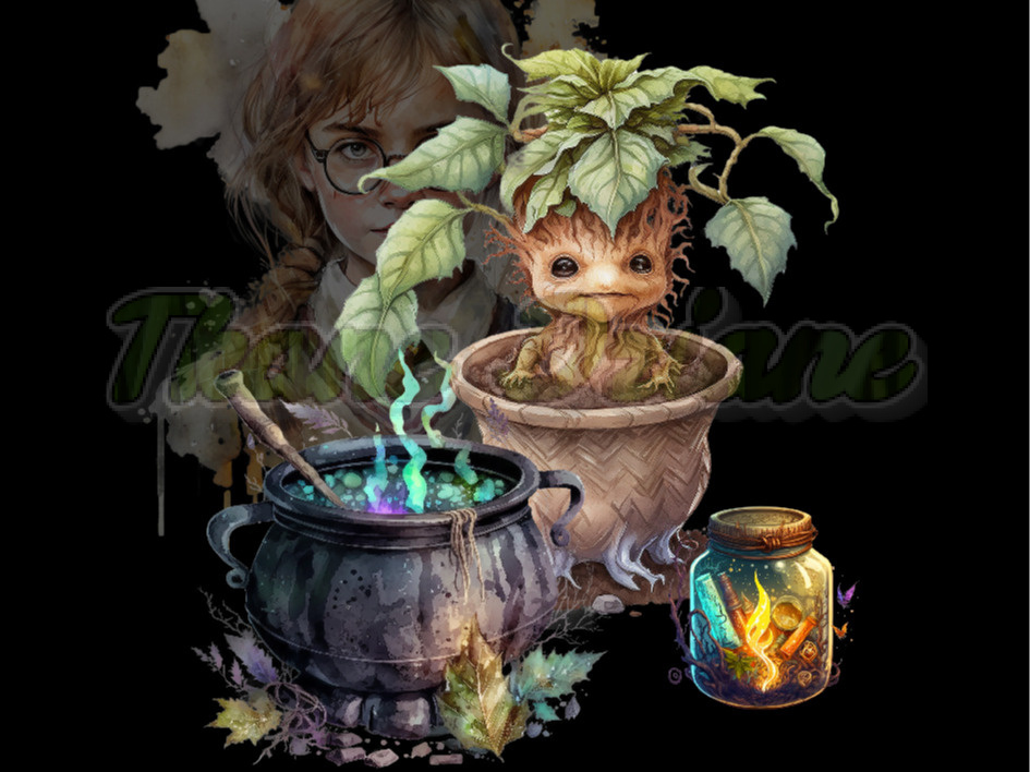 TkaneDziane.pl > PANEL DRUKOWANY SZKOŁA MAGÓW MANDRAGORA I KOCIOŁEK NR 5